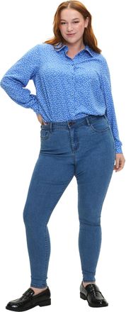 Zizzi Flash by Damen Große Größen Jeans Super Slim Hohe Taille Gr Gr 52/78 cm Light Blue