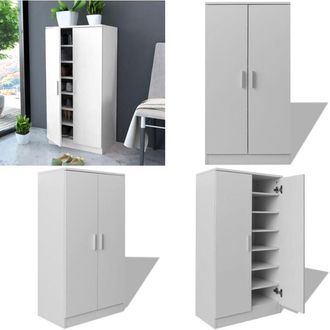 vidaXL Vidaxl - Schuhschrank mit 7 Fächern Weiß - Schuhschrank - Weißer Schuhschrank - Schranksystem - Schuhregal - Garderobe - Home & Living
