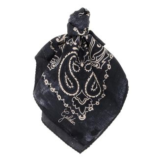 Golden Goose Femme, Accessoires, Gris, Taille: ONE Size Paisley Print Silk Scarf