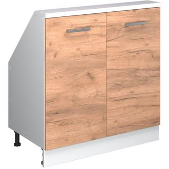 Vicco Armoire sous pente de toit Rion, Chêne blanc/force de lor, avec 2 portes, Vicco