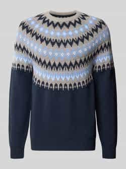 Mc Neal Strickpullover mit Norweger-Muster und Rundhalsausschnitt