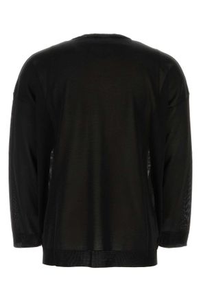 Valentino Garavani Mens Black Viscose Sweater Neroavoriogrigio Exterior: Maglieria