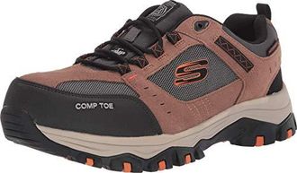 Skechers Homme Greetah Chaussure de sécurité, Marron Noir, 43 EU Large