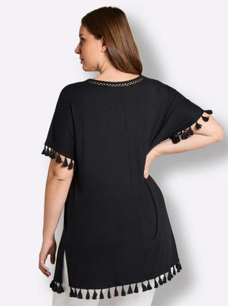 Sheego T-Shirt Longshirt Kurzarm