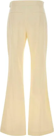 Sportmax Giallo Chiaro Exterior: Viscose Paper Pantaloni Trousers