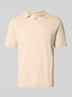 Selected Regular Fit Poloshirt aus Baumwoll-Leinen-Mix Modell MATTIS