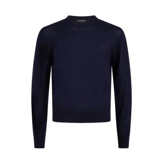 Dsquared2 Pull en maille &agrave; col rond - Homme - Pulls - Bleu - Taille: XL