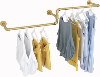 Generic Garderobenständer, Wandmontage, Kleiderständer für den Einzelhandel, Kleiderstange aus Industrierohren, Kleiderstangen für Flur/Eingangsbereich, maxim