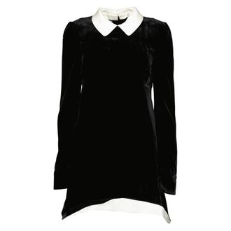 Prada Velvet Short Dress - - Dresses - Damen - Schwarzk - M