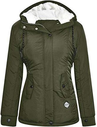 Generic Veste Trekking Femme - Manteau Rembourré Doublé De Fourrure Pour Femme Veste À Capuche À Manches Longues Pour Femme Manteau Chaud DHiver Manteau Long 
