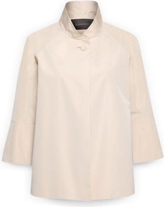 Elena Miro Unstrukturierte Taffeta-Jacke - - Jackets - Damen - Beige - 2XL