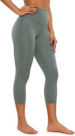 CRZ YOGA Butterluxe Femme Taille Haute Soft Lounge Yoga Capri Entra&icirc;nement Legging - 43/48/53cm Sauge Grise 40