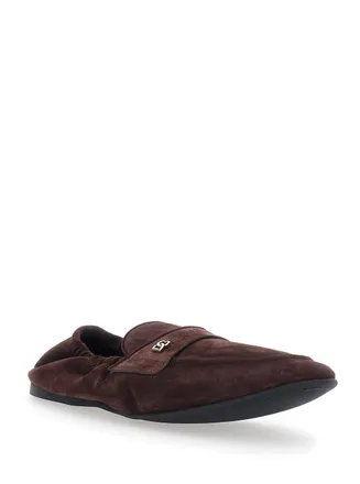 Dolce & Gabbana Mens Loafers Ariosto Brown Suede