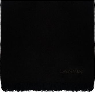Lanvin écharpe à logo brodé - Noir