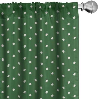 Abakuhaus Weihnachten Vorhänge 2er-Pack, Retrostil-Tupfen-Muster in Weihnachten Noel Colors auf traditionelle Mode, Vorhang für Wohnzimmer Schlafzimmer, 4 Stück