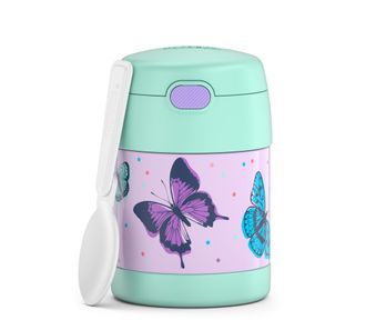 Thermos RMOVR THERMOS kids FUNTAINER FOOD JAR 0,30l, butterflies, Thermobeh&auml;lter f&uuml;r Essen mit L&ouml;ffel f&uuml;r Kinder, 5 h hei&szlig; / 7 h kalt, absolut dicht f&uuml;r Suppe