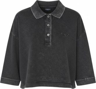 Pinko Pinko, Femme, Tops, Gris, Taille: 36 FR Polo &agrave; manches courtes
