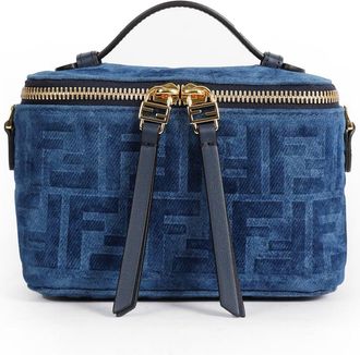 Fendi FF Denim Flocked Vanity Mini Bag