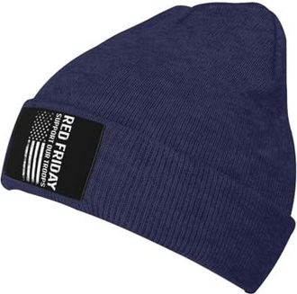 Generic Bonnet Tricoté Soutenez Nos Troupes Chaud Tricoter Chapeau Universelle Chapeau dhiver Tricoté pour Femme Ski Cyclisme