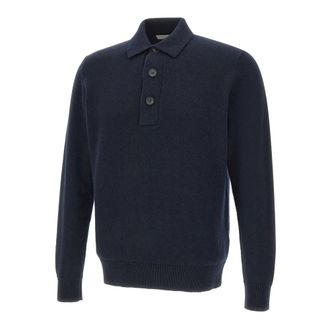 FILIPPO DE LAURENTIIS Woll- und Kaschmir-Polohemd - - Knitwear - Herren - Blau - XL