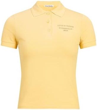Acne Studios Polo Esimona Sunkissed en coton m&eacute;lang&eacute;