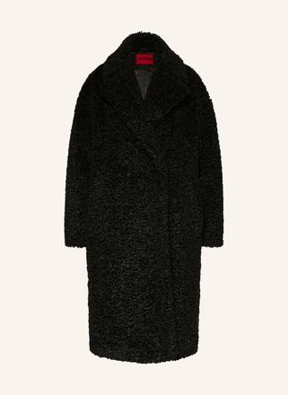 HUGO BOSS Hugo Teddyfell-Mantel Malite schwarz