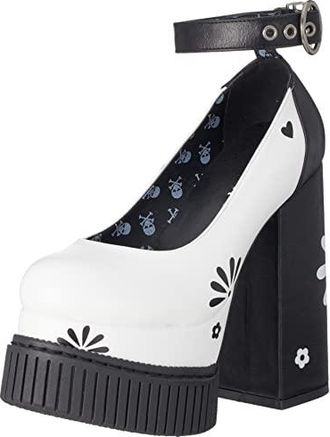 Lamoda Femme Lucky Star Chaussures de Court, Noir/Blanc, 38 EU