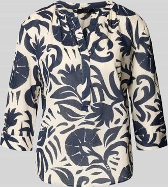 Oui Bluse mit Tunikakragen und 3/4-Arm