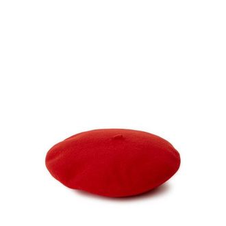 Au Printemps Paris Woll Beret - rot