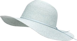 CASPAR Fashion HT023 eleganter großer Damen Sommerhut Sonnenhut mit breiter Krempe und schmalem Schleifenband, Farbe:hellblau, Accessoires:One Size