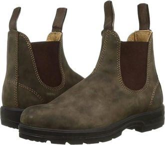 Generic NYSBH Bottes d&eacute;contract&eacute;es &agrave; enfiler pour homme - Style minimaliste - En cuir, marron, 35 1/3 EU
