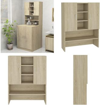 vidaXL Meuble pour machine à laver Chêne sonoma 70,5x25,5x90 cm - meuble pour machine à laver - meubles pour machine à laver - Home & Living
