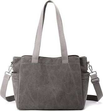 Generic Sac &agrave; bandouli&egrave;re en toile pour femme - Grande capacit&eacute; - Style vintage - Avec poign&eacute;e sur le dessus - Style d&eacute;contract&eacute; - Multifonction - Pour le tra