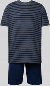 Schiesser Pyjama mit geripptem Rundhalsausschnitt