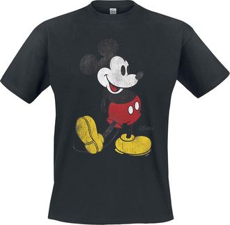 Mickey Mouse Micky Maus Vintage Micky M&auml;nner T-Shirt schwarz XXL