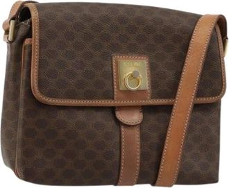 Celine Pre-owned Vintage Macadam Canvas Shoulder Bag - Femme - Pre-owned - Brun - Taille: ONE Size