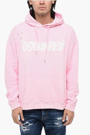 Dsquared2 Vintage Effect Hoodie with Patch Pocket size Xxl