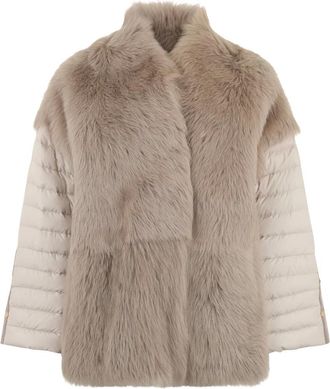 Moorer Femme, Vestes, Beige, Taille: 36 FR Manteaux