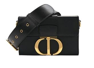 Dior Small Black Leather Montaigne 30 Bag