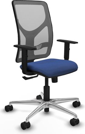Piqueras y Crespo Drehbarer Schreibtischstuhl mit Rollen, 1D-Armlehnen, h&ouml;henverstellbare Lendenwirbelst&uuml;tze, ausgestattet mit 3 Positionen und Schneideschaum, Grau/Mar
