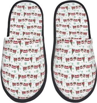 Generic Train De No&euml;l Femme Homme Slippers Respirantes Chaussons Peluche Pantoufles Pour Maison Ext&eacute;rieur Automne L