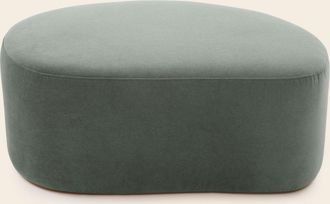 Madura Pouf Julika Opal kaki gris&eacute; - VERT
