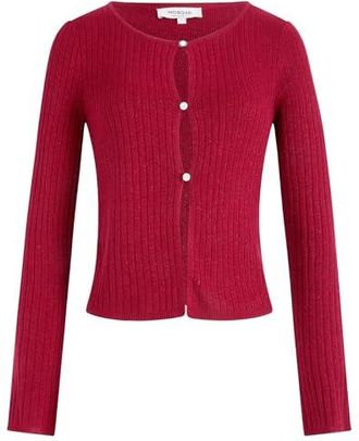 Morgan 252-MIZOR Gilet, Raisin M, L Femme