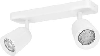 Eglo Deckenlampe 2-flammig Camaldoli, Deckenstrahler mit flexiblen 3 Strahlern, Spot Deckenleuchte aus Stahl in Wei&szlig;, GU10 Fassung