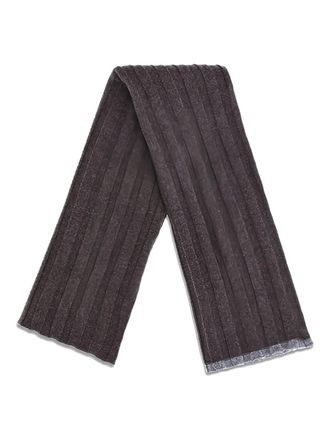 Brunello Cucinelli écharpe en cachemire à design côtelé - Marron