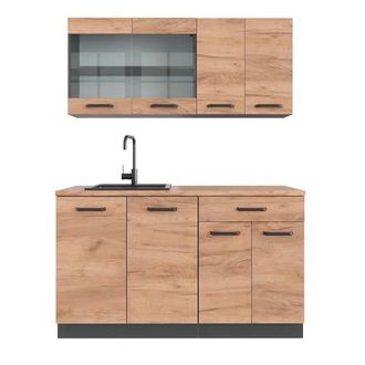 Vicco Cuisine R-Line, Ch&ecirc;ne dor&eacute;/Anthracite, 140 cm, PT Ch&ecirc;ne