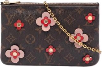Louis Vuitton Pre-owned Pochette Double Zip Fleurs &Eacute;closes - Femme - Pre-owned - Brun - Taille: ONE Size