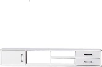 Generic Tv Cabinet Hängend Ökologische Platte aus Massivholz Fernsehkommode mit Seitlich zu Öffnenden Türen und Doppelschubladen Großes Fassungsvermögen Tv Sc