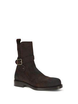 Burberry Mens Ledger Jodphur Leather Boots Moorhen Brown Calf Bos Taurus