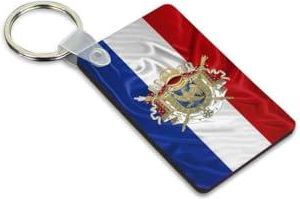 Generic Porte-clé en bois France Royaliste Patriote nationalité Chrétien Templier Ref 3